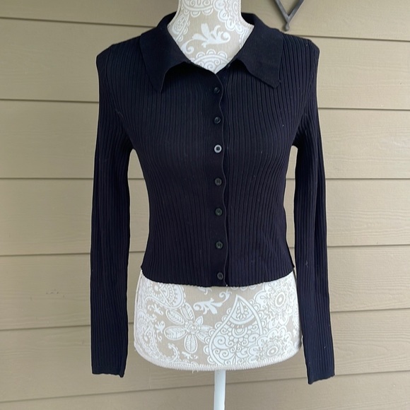Jolie & Joy by FCT With Love | Sweaters | Clearout Knit Collared Crop ...